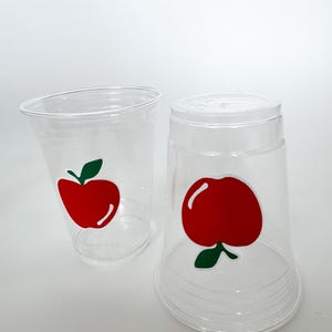 Red Apple Plastic Party Cups for Birthdays, Showers, and Parties - Etsy