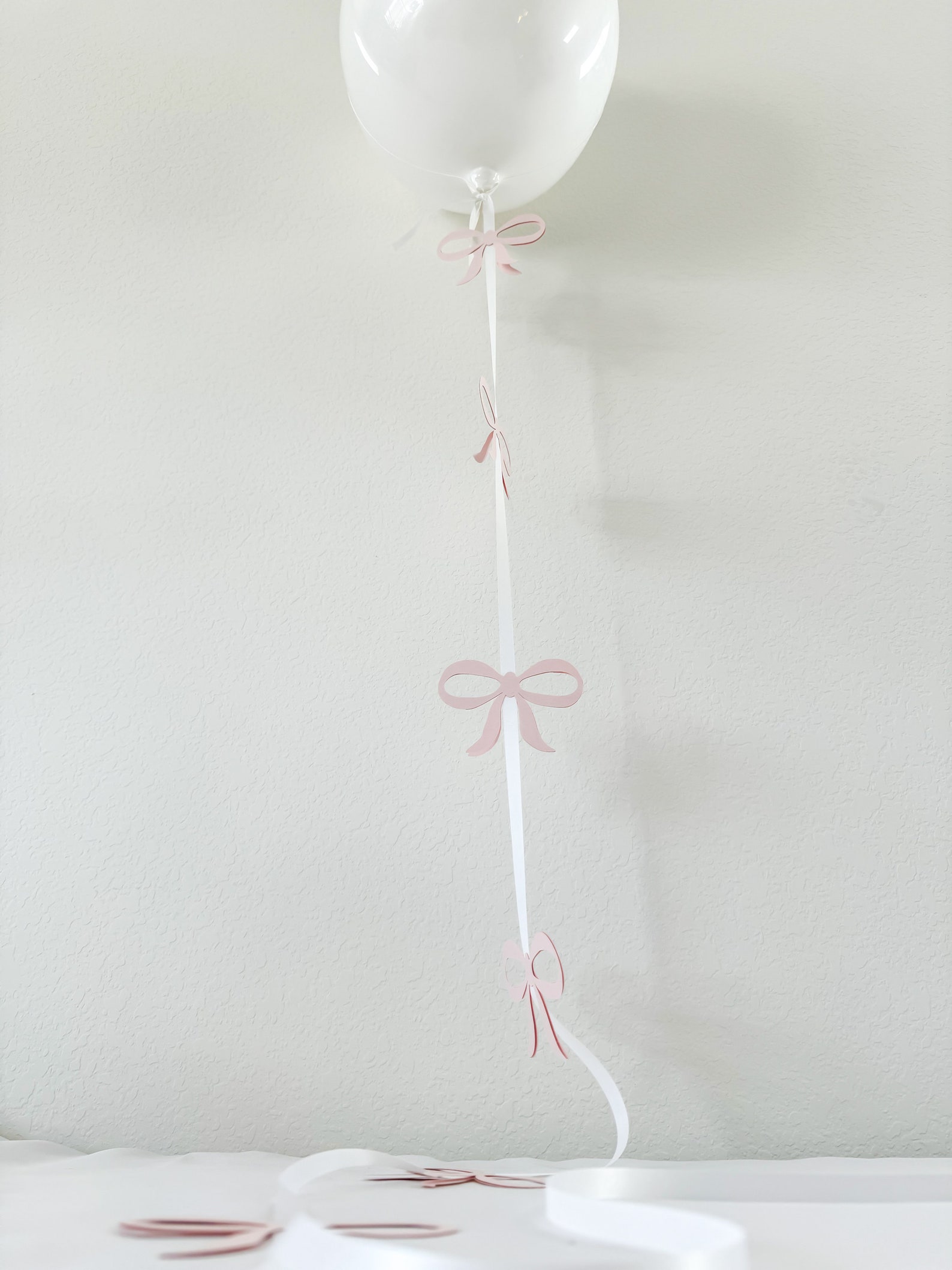 Satin Ribbon With Bows Balloon Tail/string/garland/vine for Birthdays ...