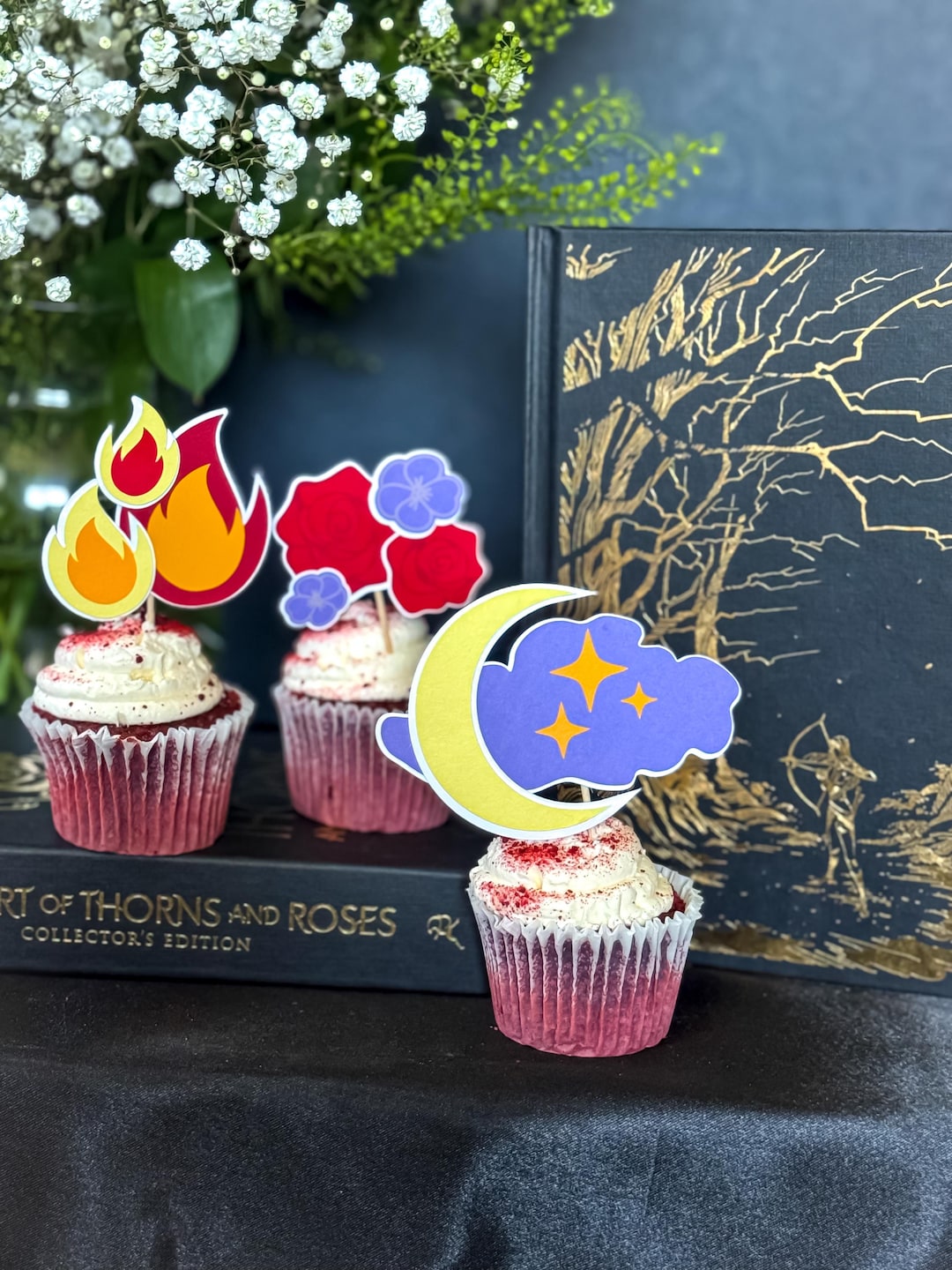 A Court of Thorns and Roses Series Cupcake and Cake Toppers for ACOTAR ...