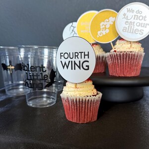 Fourth Wing Series Inspired Plastic Party Cups With Optional Lid for ...