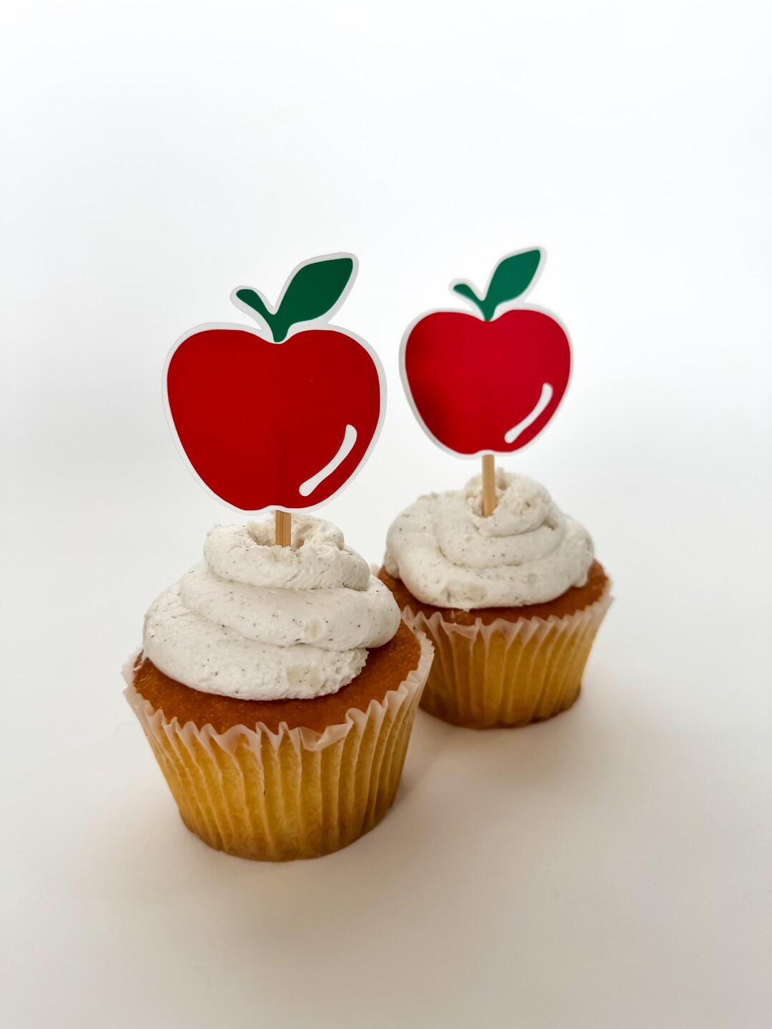 Apple Cupcake Toppers for Fruit Themed Birthdays, Showers, or Parties ...