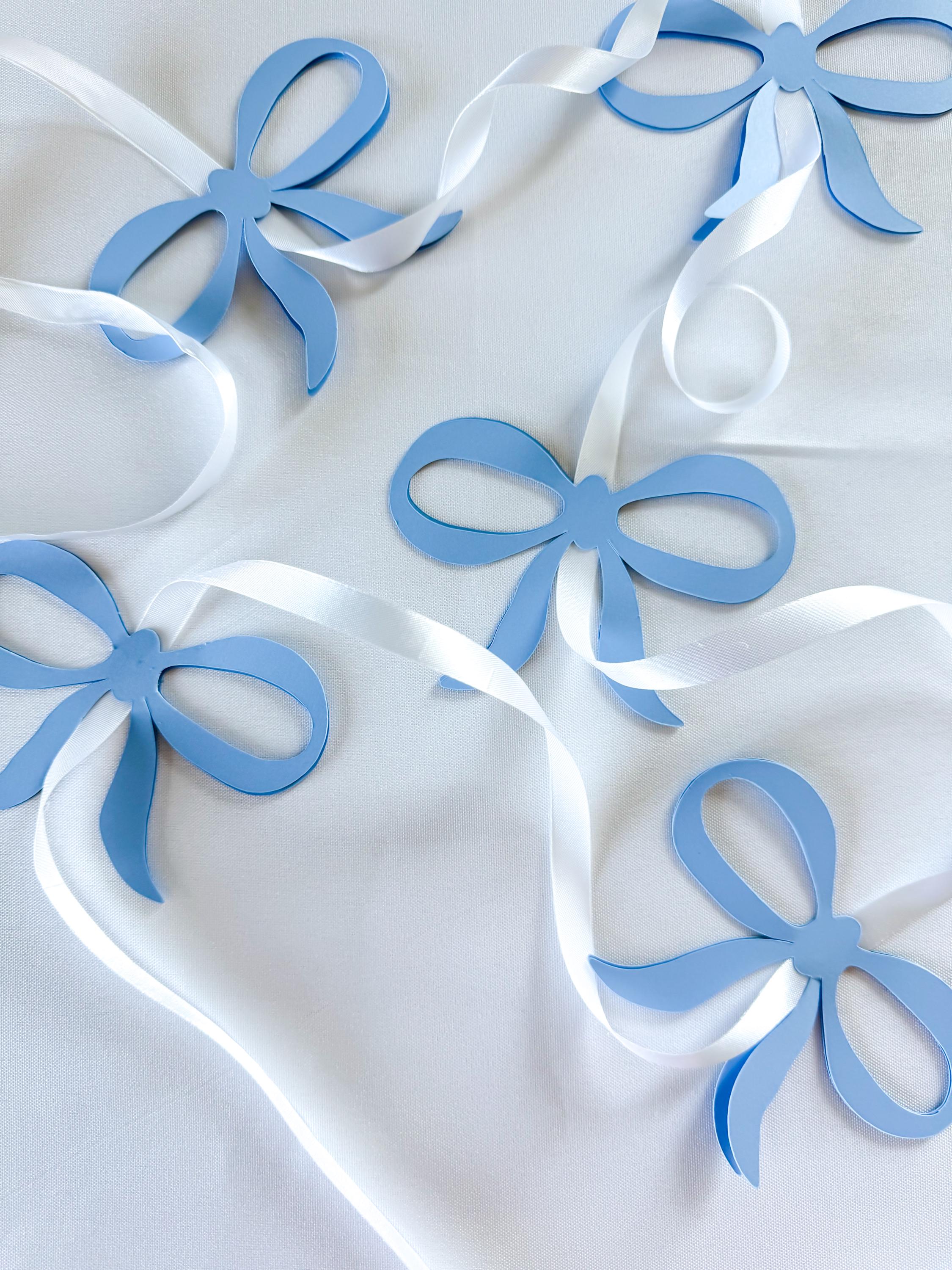 Satin Ribbon With Bows Balloon Tail/string/garland/vine for Birthdays ...