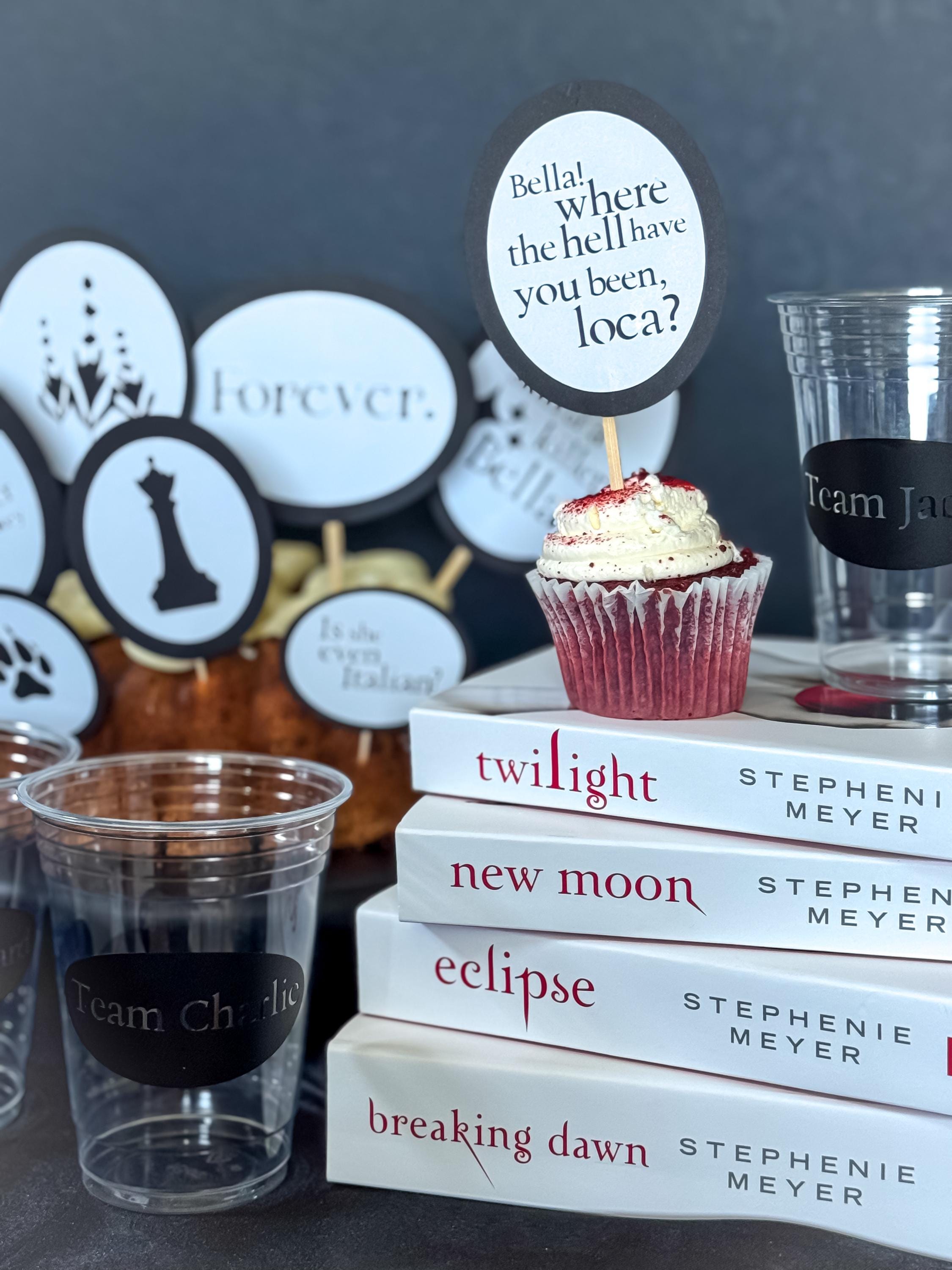 Twilight Themed Cupcake and Cake Toppers for Vampire Themed Birthdays ...