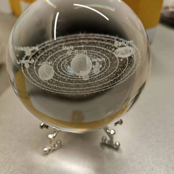 3d Glass Solar System - Etsy