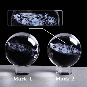 Laser Engraved Solar System Crystal Ball Glass Globe Laser - Etsy