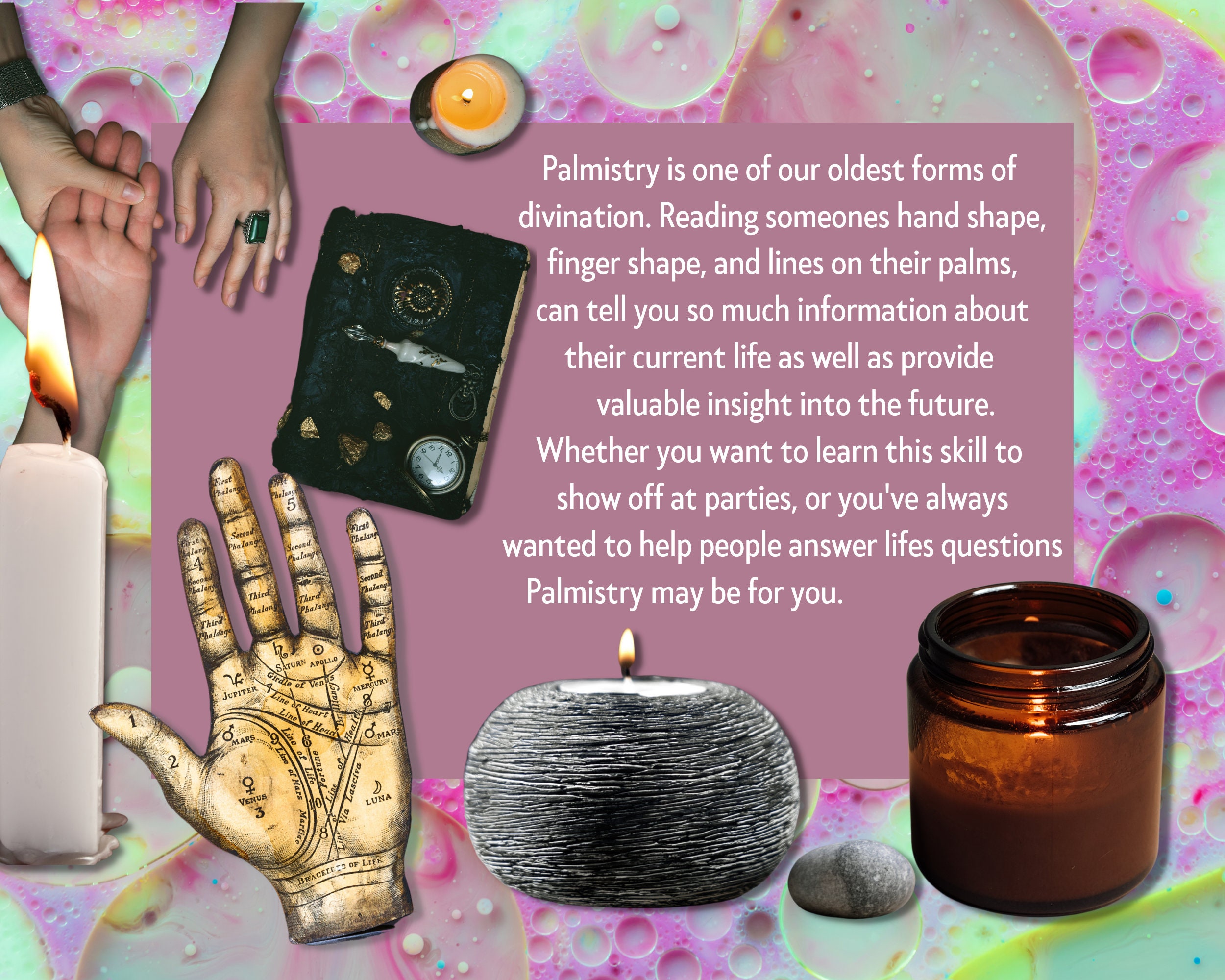 Palmistry Guide for Beginners, Basics of Palm Reading, Witch Journal ...