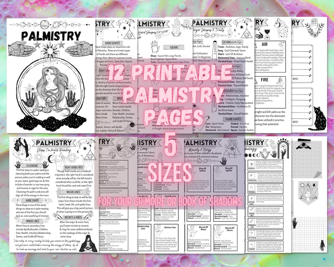 Palmistry Guide for Beginners, Basics of Palm Reading, Witch Journal ...