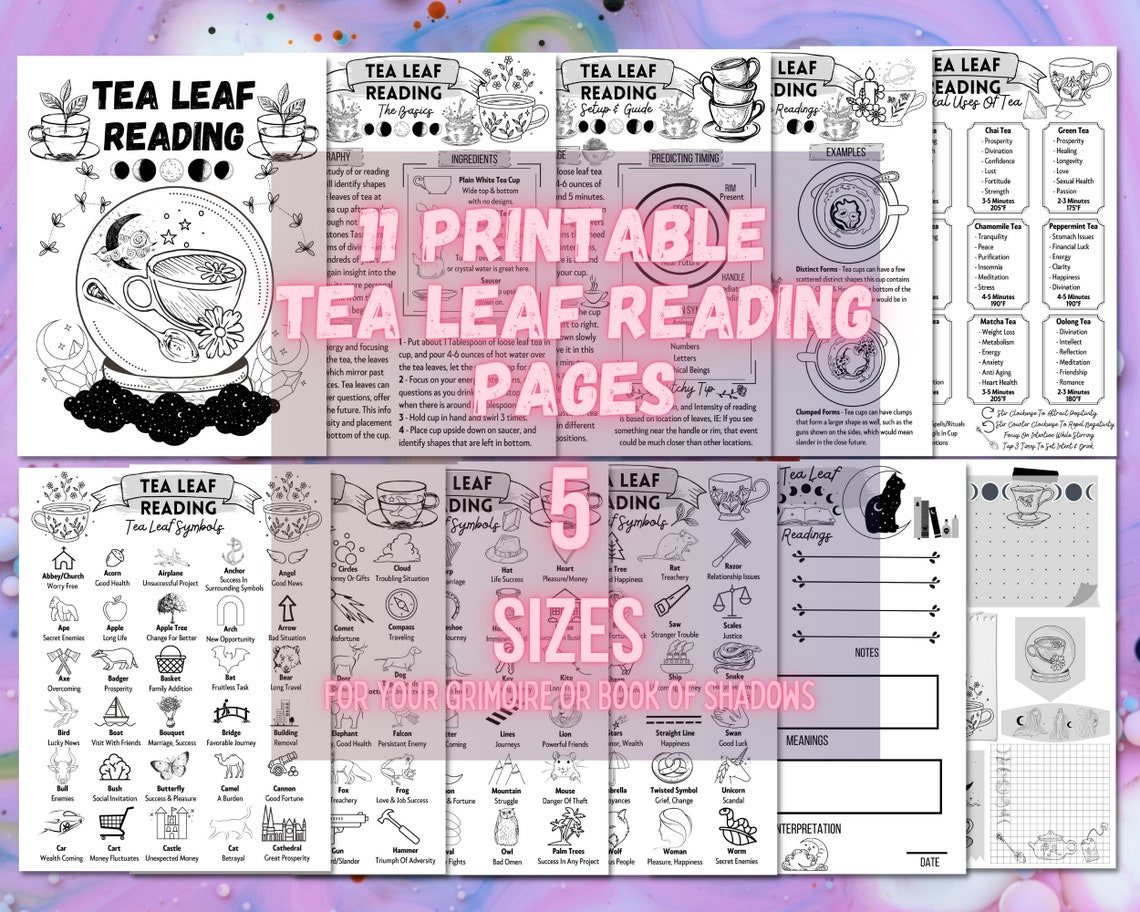 Tea Leaf Reading Set for Beginners, Basics of Fortune Telling Kit ...