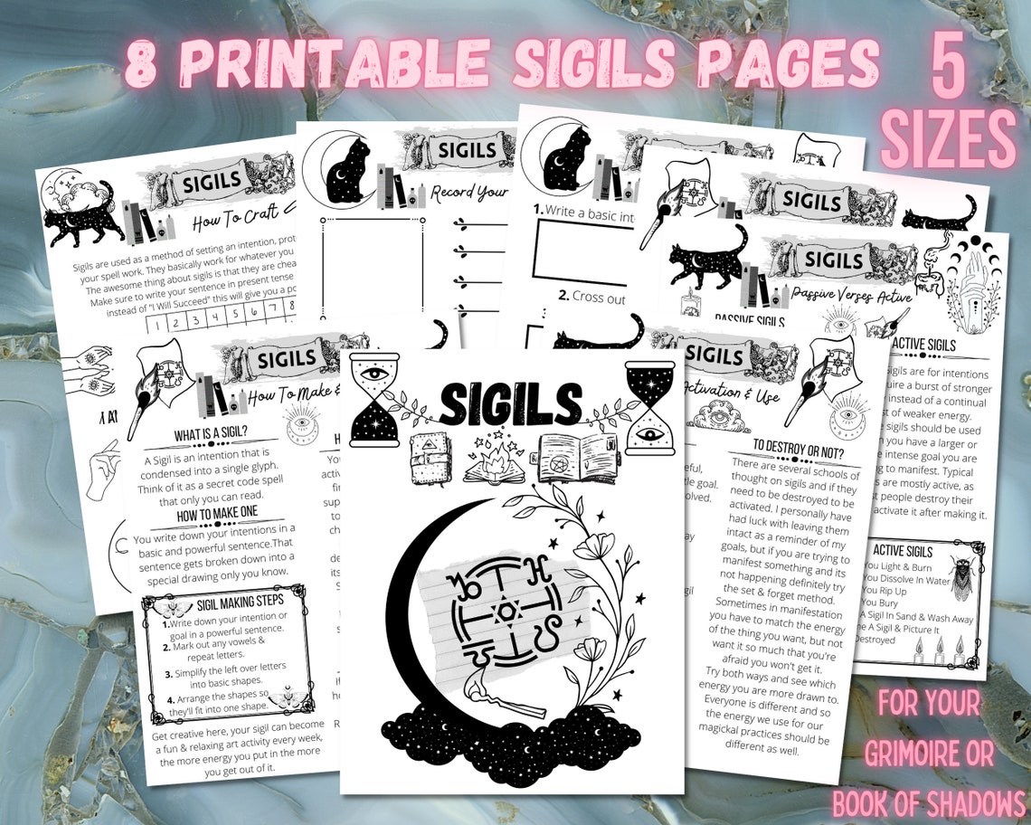 Sigils Printable for Beginners Basics of Sigils Sigil - Etsy