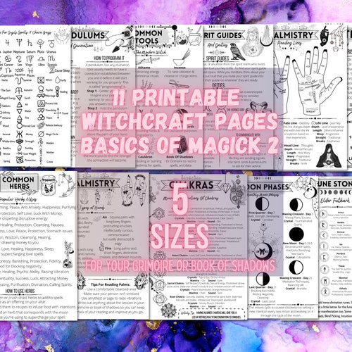 Printable Beginner Witchcraft Basics Guide Basics of Magick | Etsy
