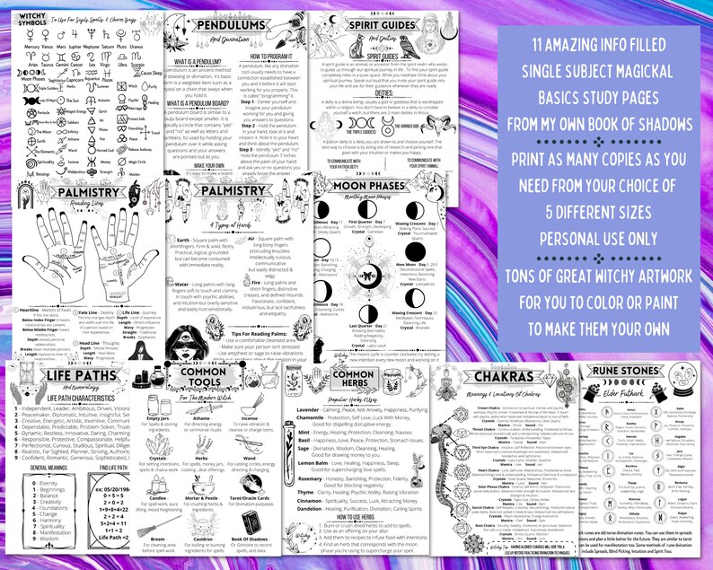 Printable Beginner Witchcraft Basics Guide Basics of Magick - Etsy