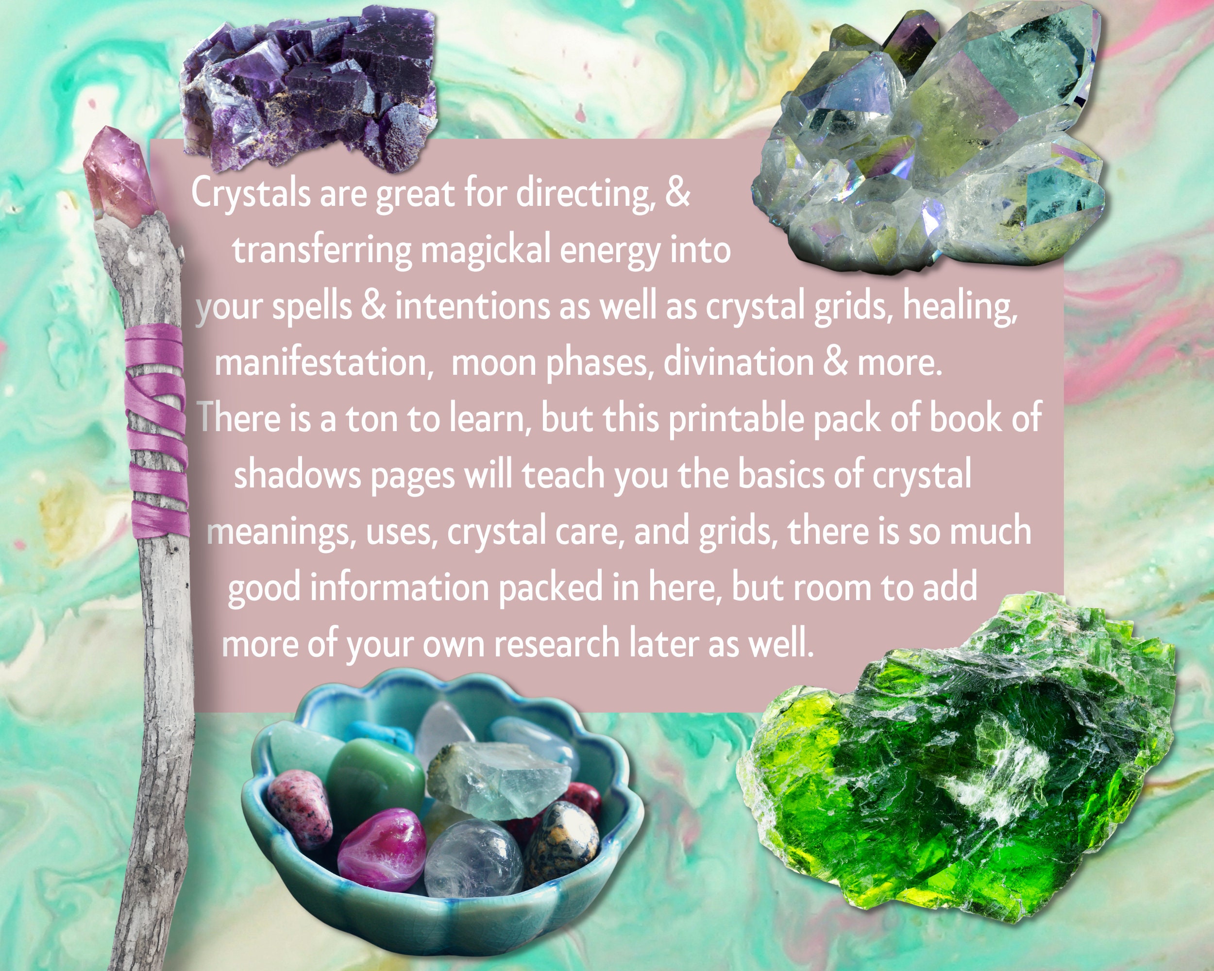 Crystal Magick for Beginners Basics of Crystals Crystal - Etsy