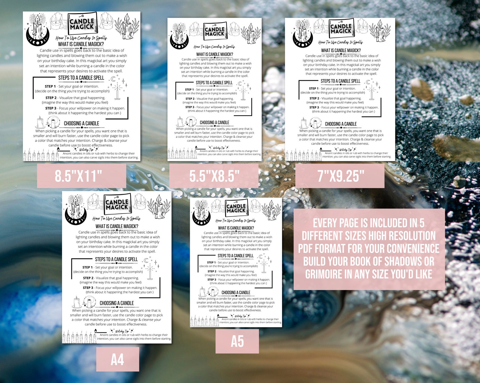 Basic Witchcraft Printable Guide Beginners, Basics of Magick Set 3 ...