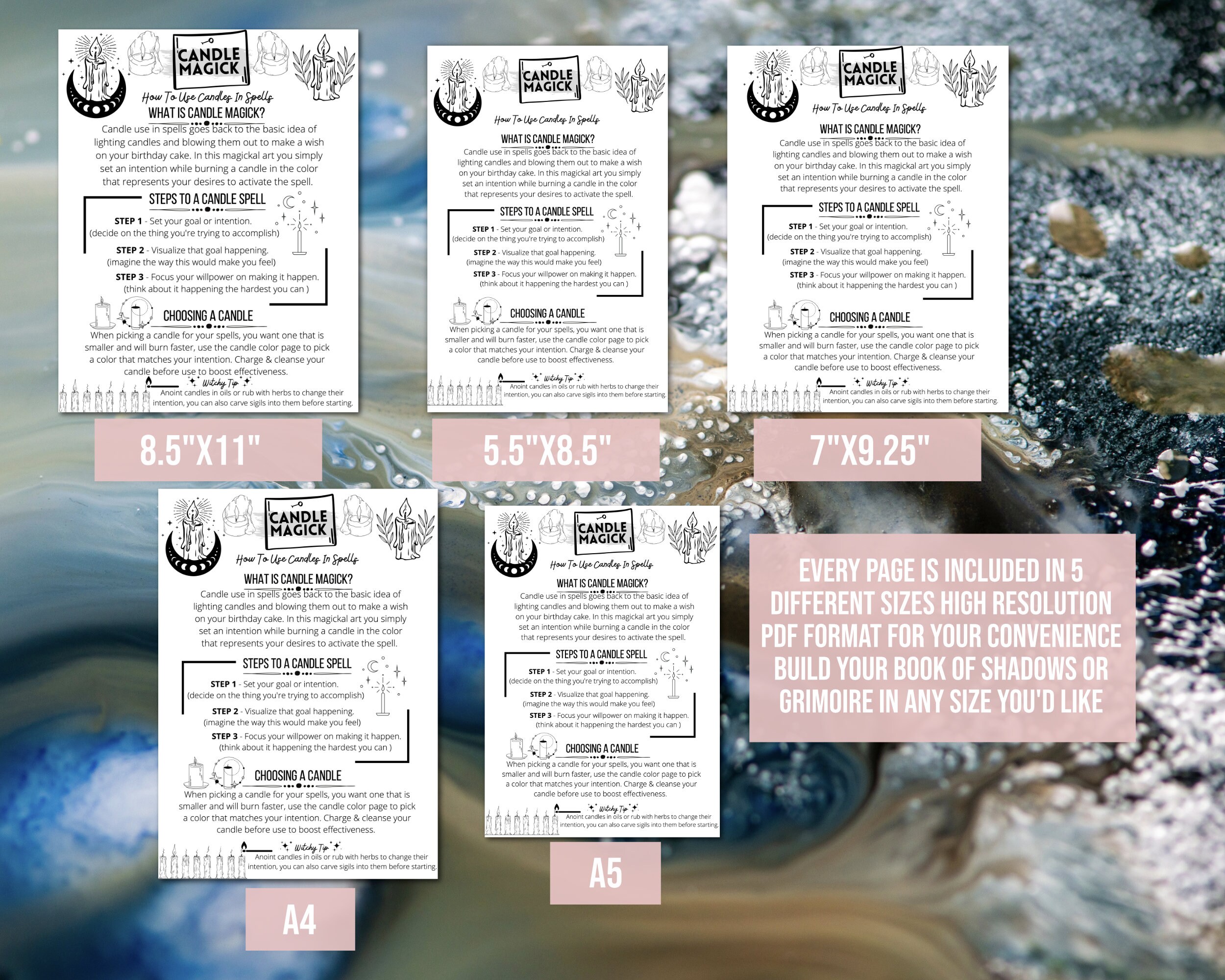 Basic Witchcraft Printable Guide Beginners, Basics of Magick Set 3 ...