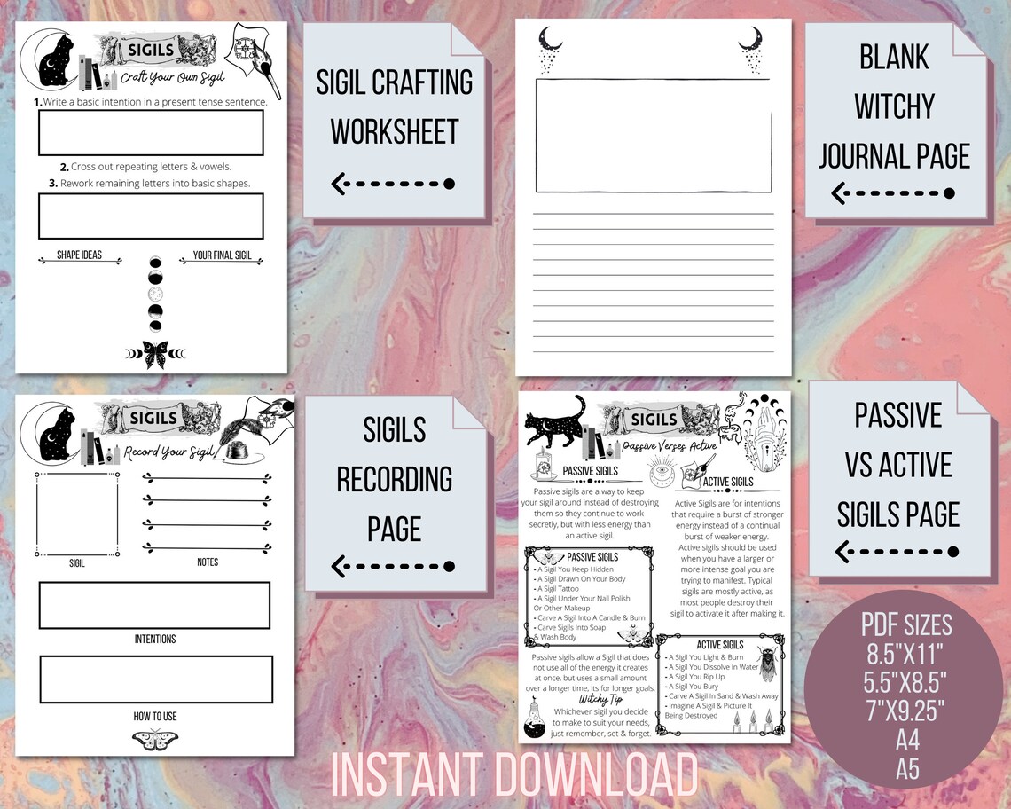 Sigils Printable for Beginners Basics of Sigils Sigil - Etsy