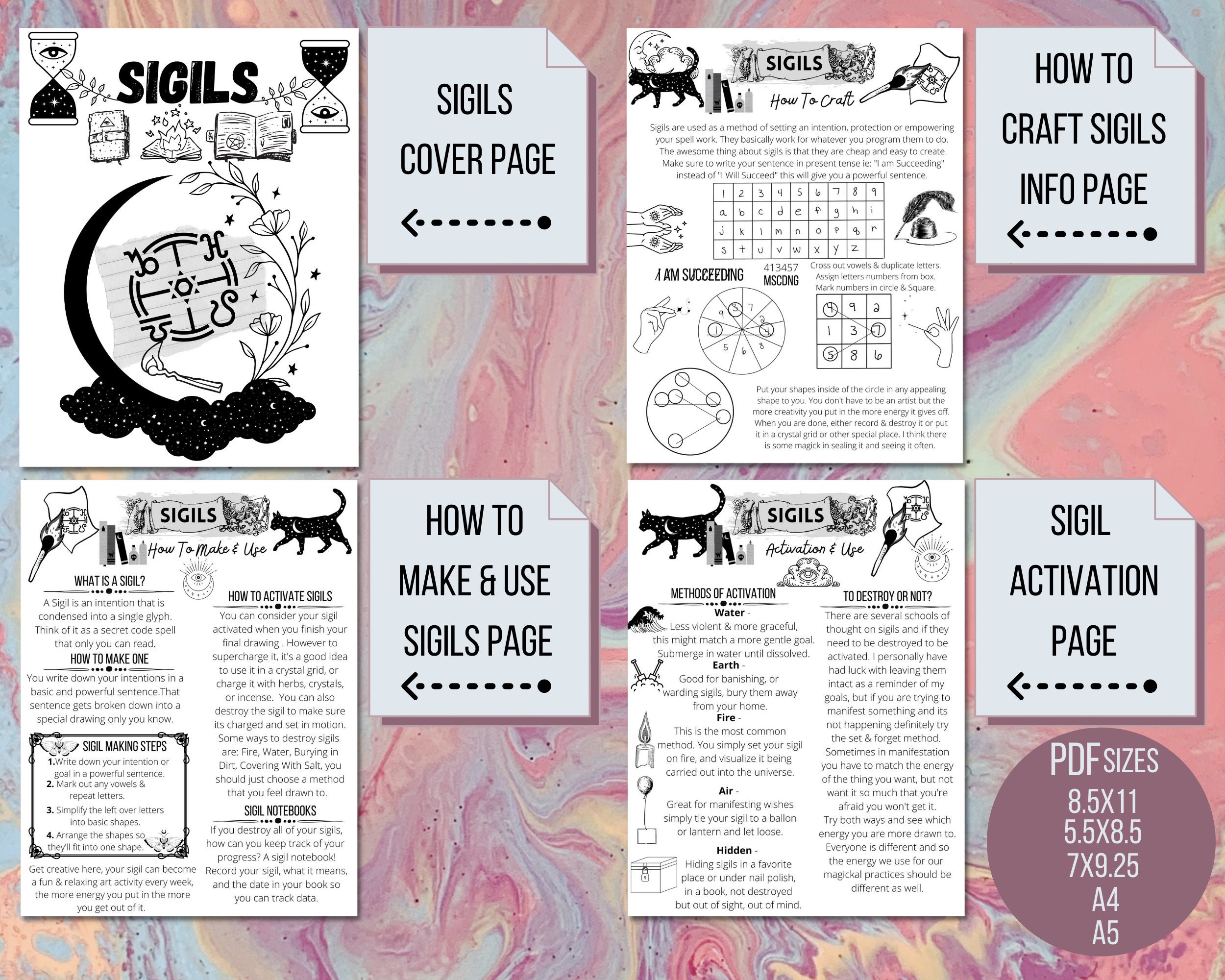 Sigils Printable for Beginners Basics of Sigils Sigil - Etsy