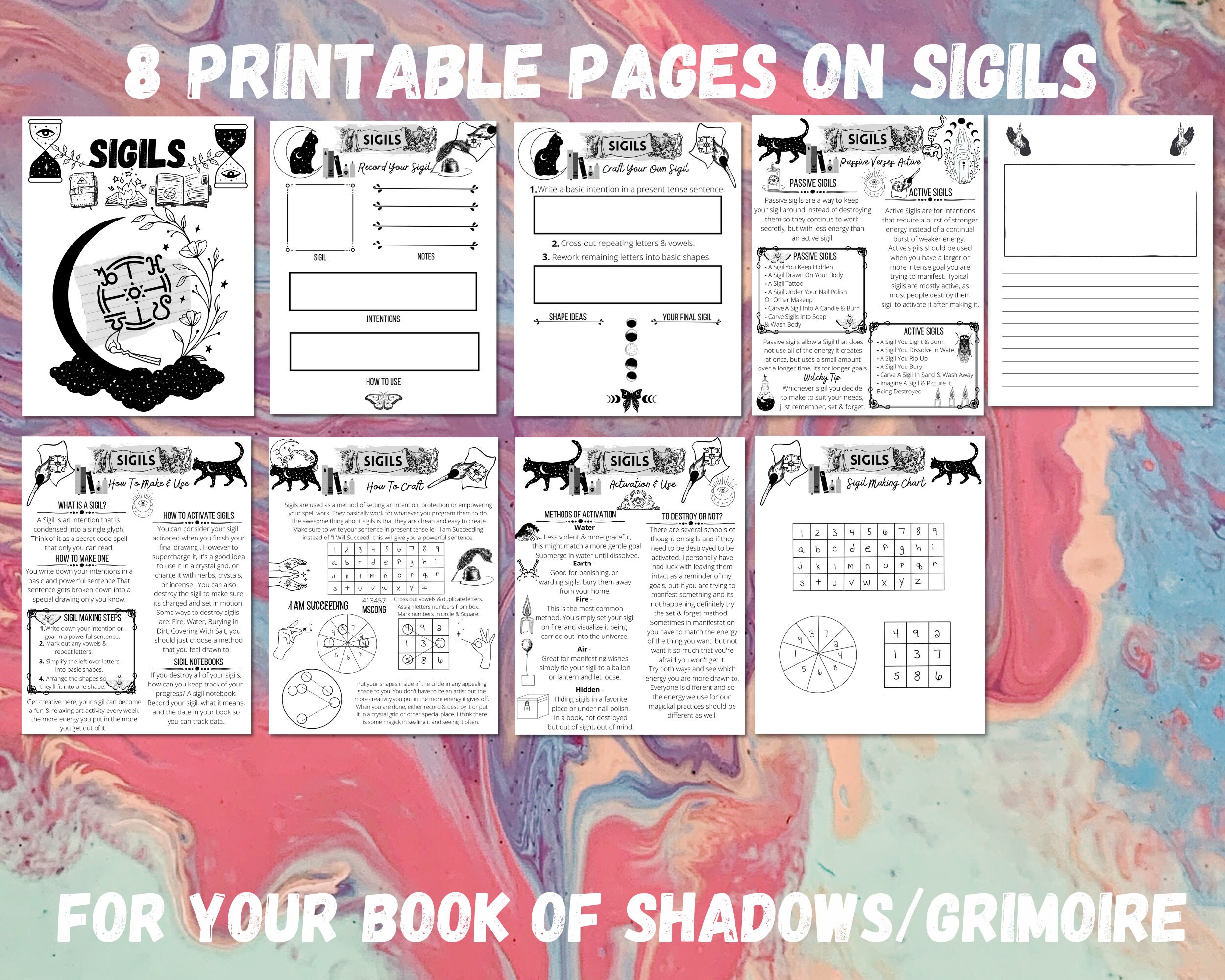 Sigils Printable for Beginners Basics of Sigils Sigil - Etsy