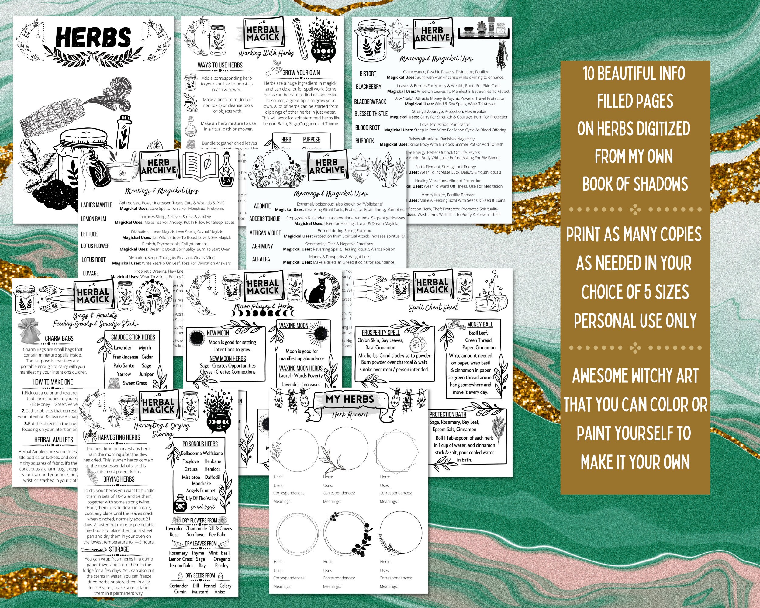 Herbal Magick for Beginners Basics of Herbs Herb Meanings - Etsy