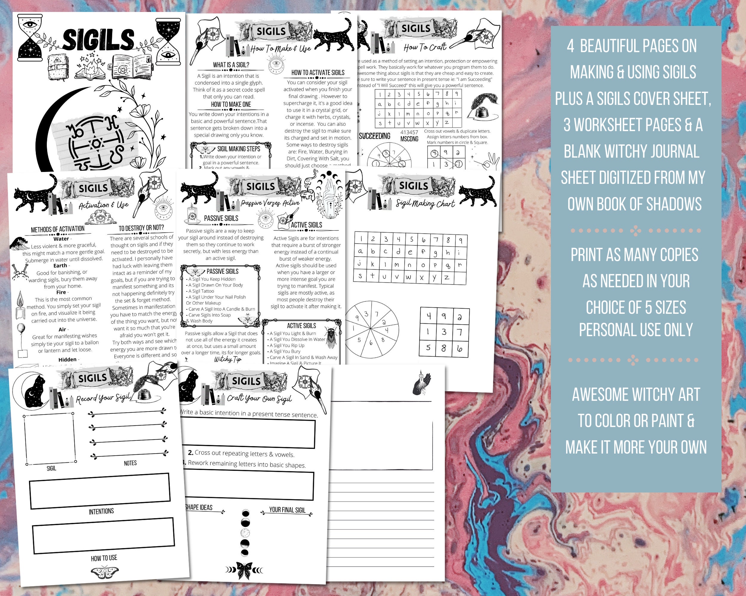 Sigils Printable for Beginners Basics of Sigils Sigil - Etsy