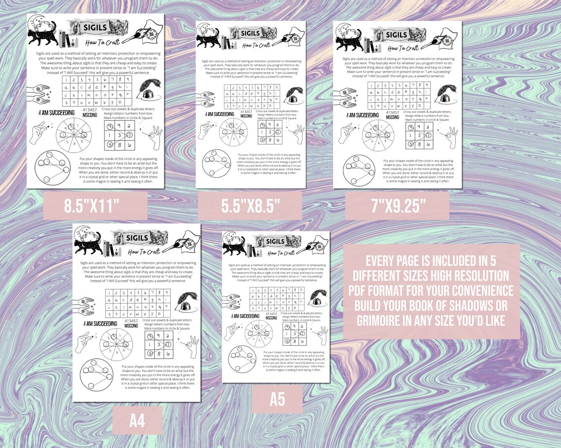 Sigils Printable for Beginners Basics of Sigils Sigil - Etsy