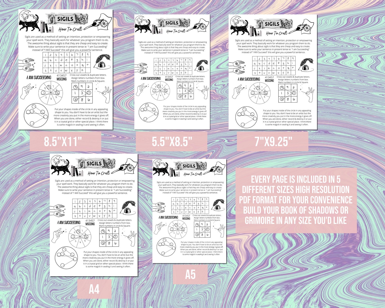 Sigils Printable for Beginners Basics of Sigils Sigil - Etsy