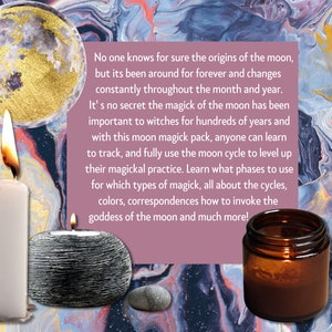 Moon Magick Sheets for Beginners, Basics of Lunar Cycles, Moon Cycles ...