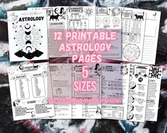 Astrology Cheat Sheets and Natal Chart Templates for Astrology ...