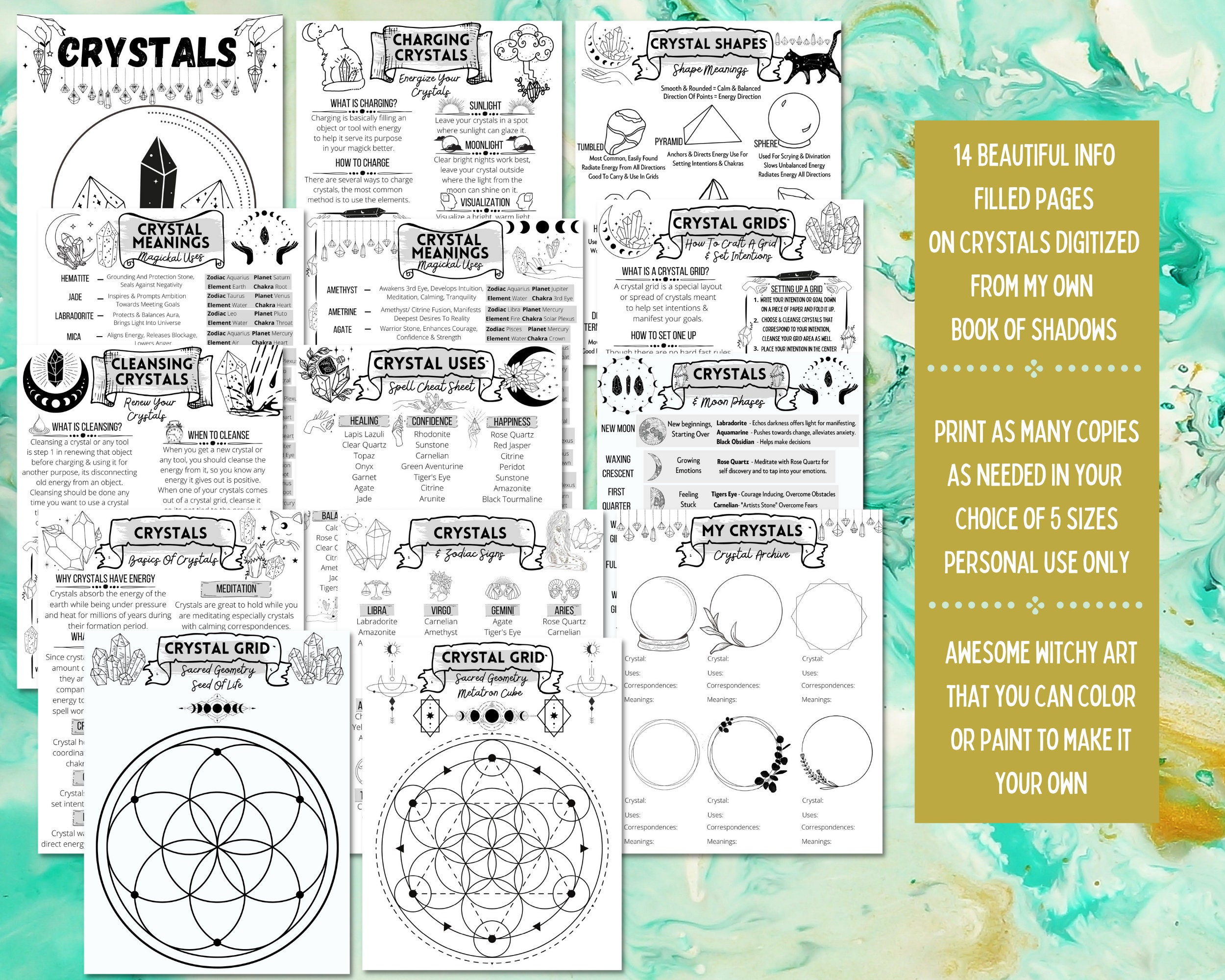 Crystal Magick for Beginners Basics of Crystals Crystal - Etsy