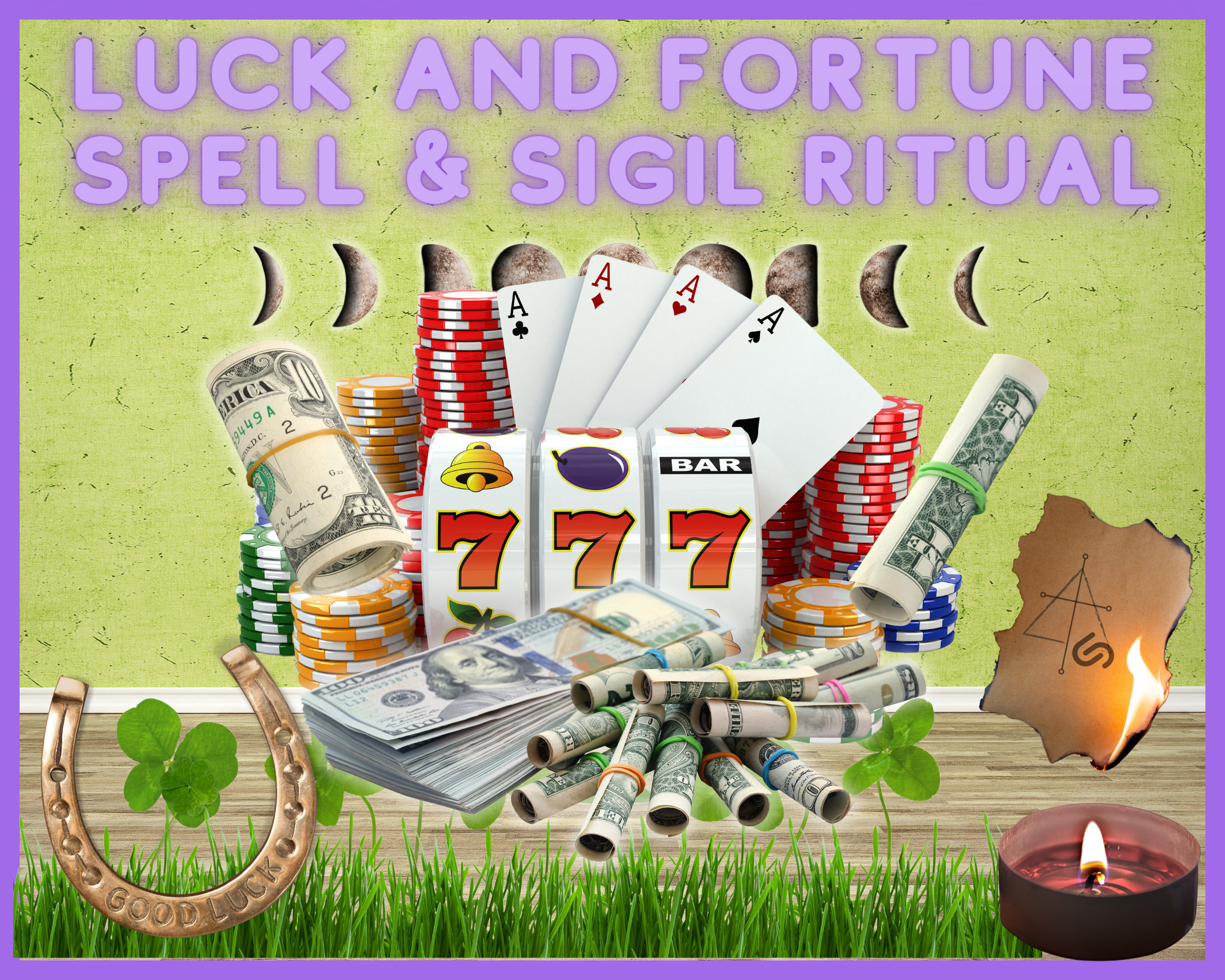 Hechizo manifiesto de buena suerte / Ritual de sello de magia de la ...