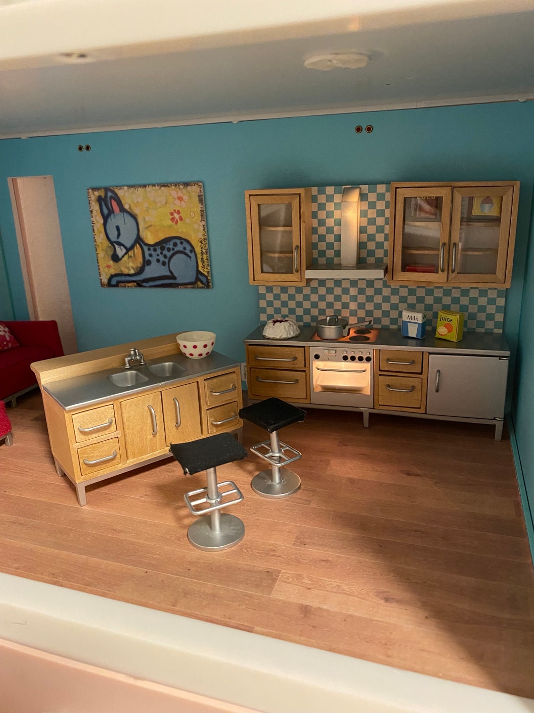 Lundby Original Kitchen With Lights and Accessories to Dollhouse - Etsy