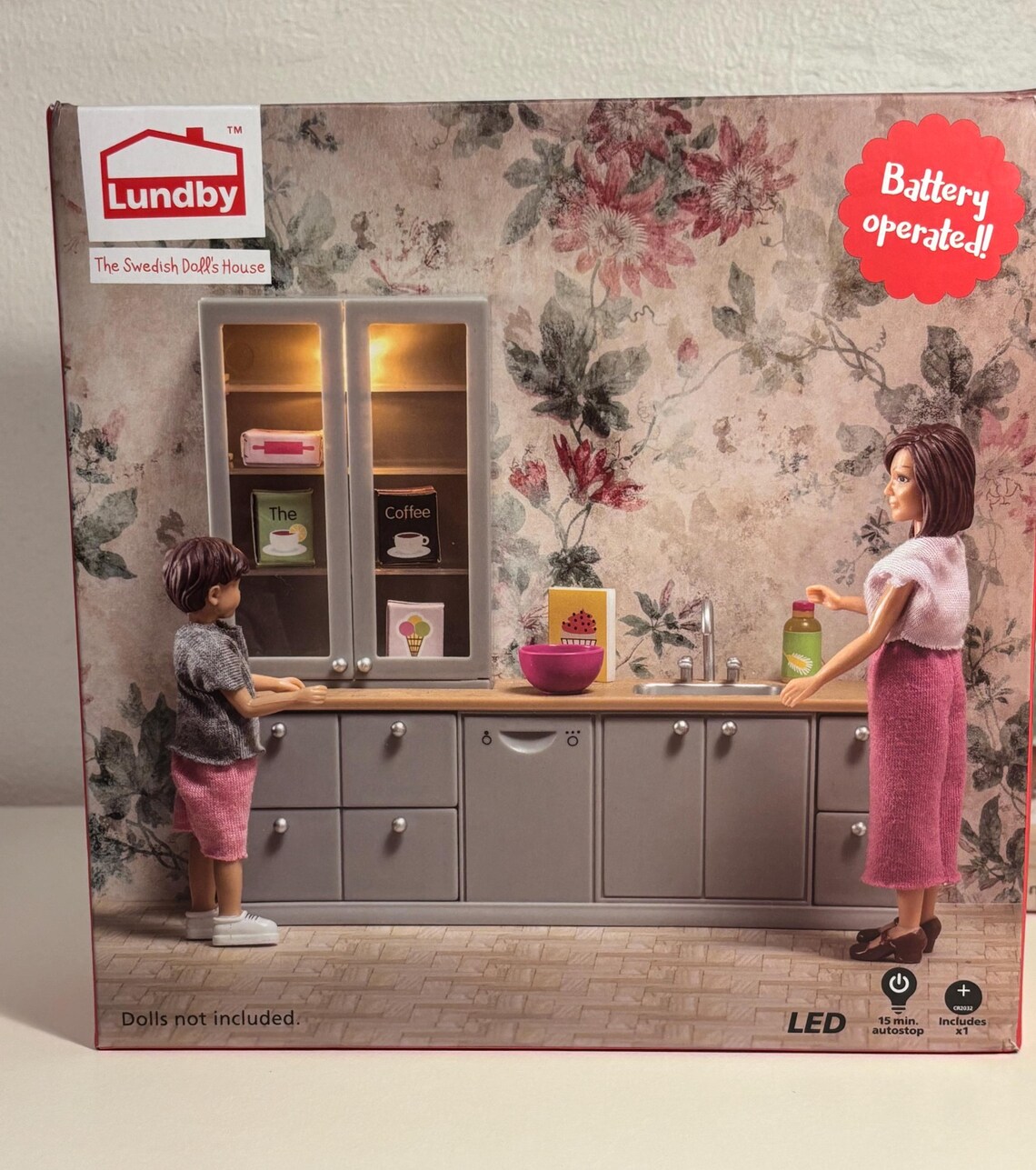 Lundby Original Grey Kitchen With Lights and Accessories to Dollhouse ...
