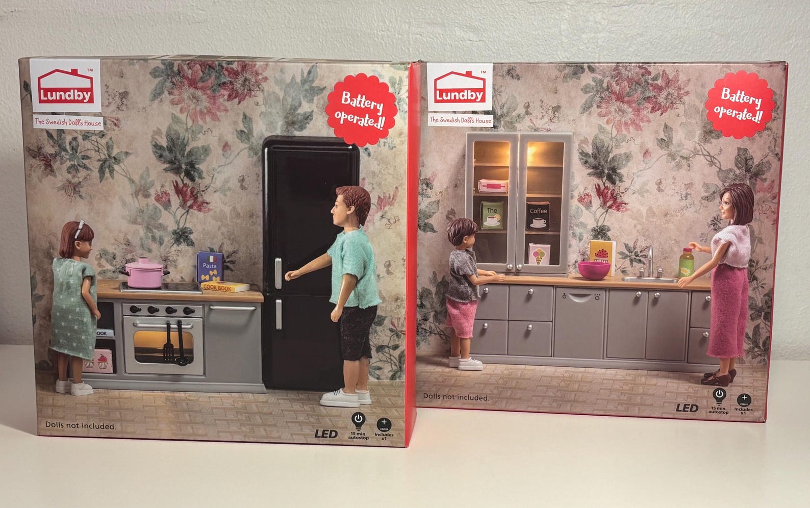 Lundby Original Grey Kitchen With Lights and Accessories to Dollhouse ...