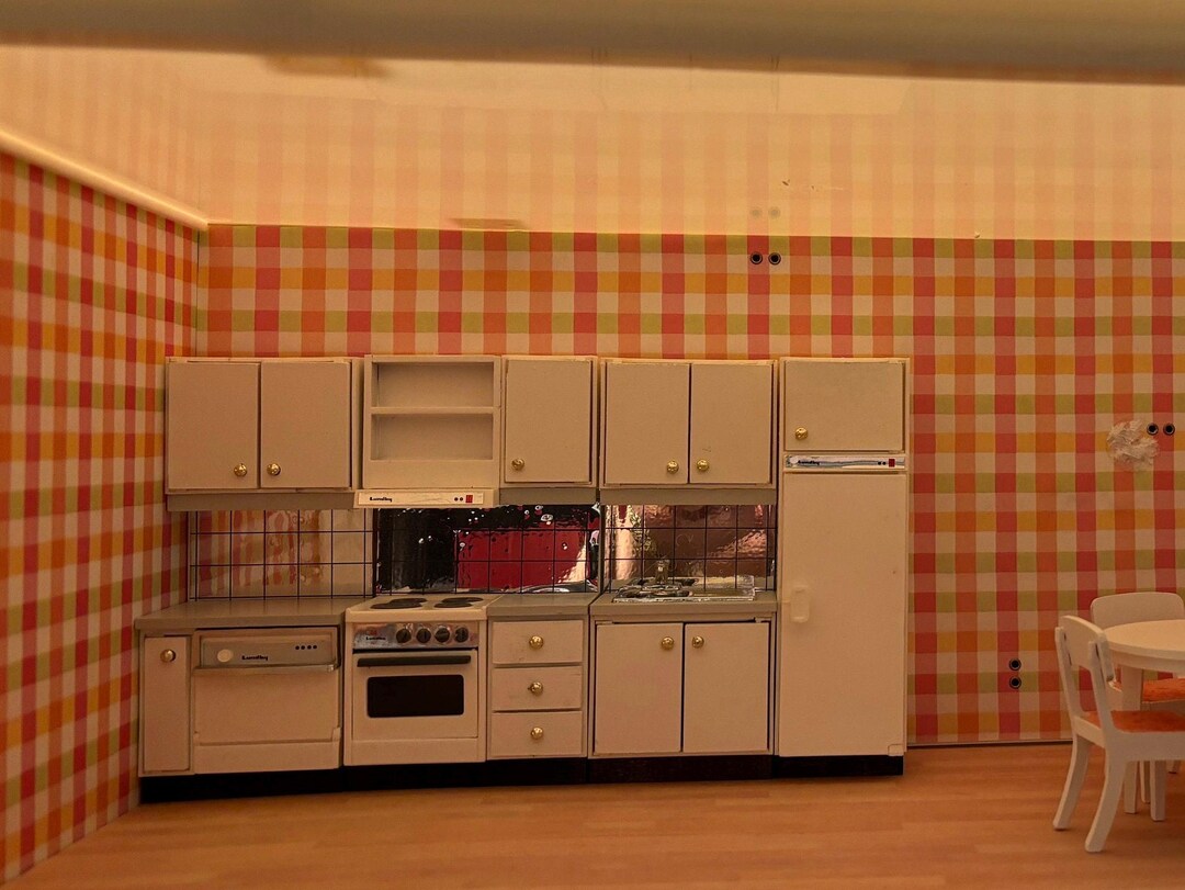 Lundby Original White Kitchen With Lights to Dollhouse All in Very Good ...