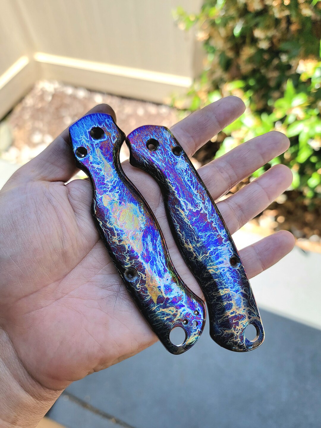 Spyderco PM2 Paramilitary 2 Titanium Scales With Custom Anodizing - Etsy