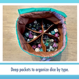Leaf Dice Bag Sewing Pattern: Six Section Dnd Pathfinder and Roleplay ...