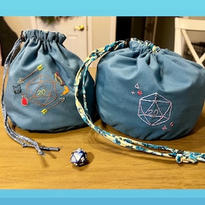 Eight Section Dice Bag Sewing Pattern: Dnd Pathfinder and Roleplay ...