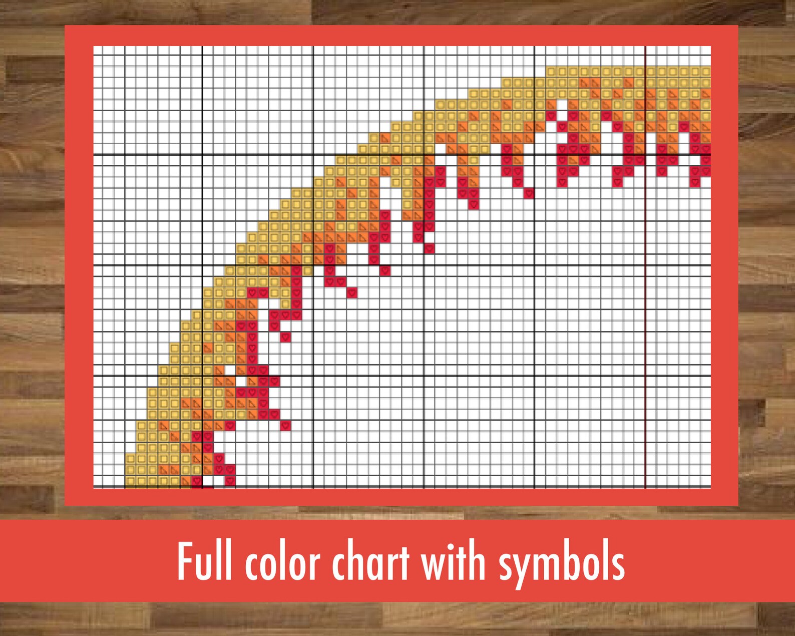 Burning Ring of Fire Cross Stitch Pattern Circle Border (digital ...