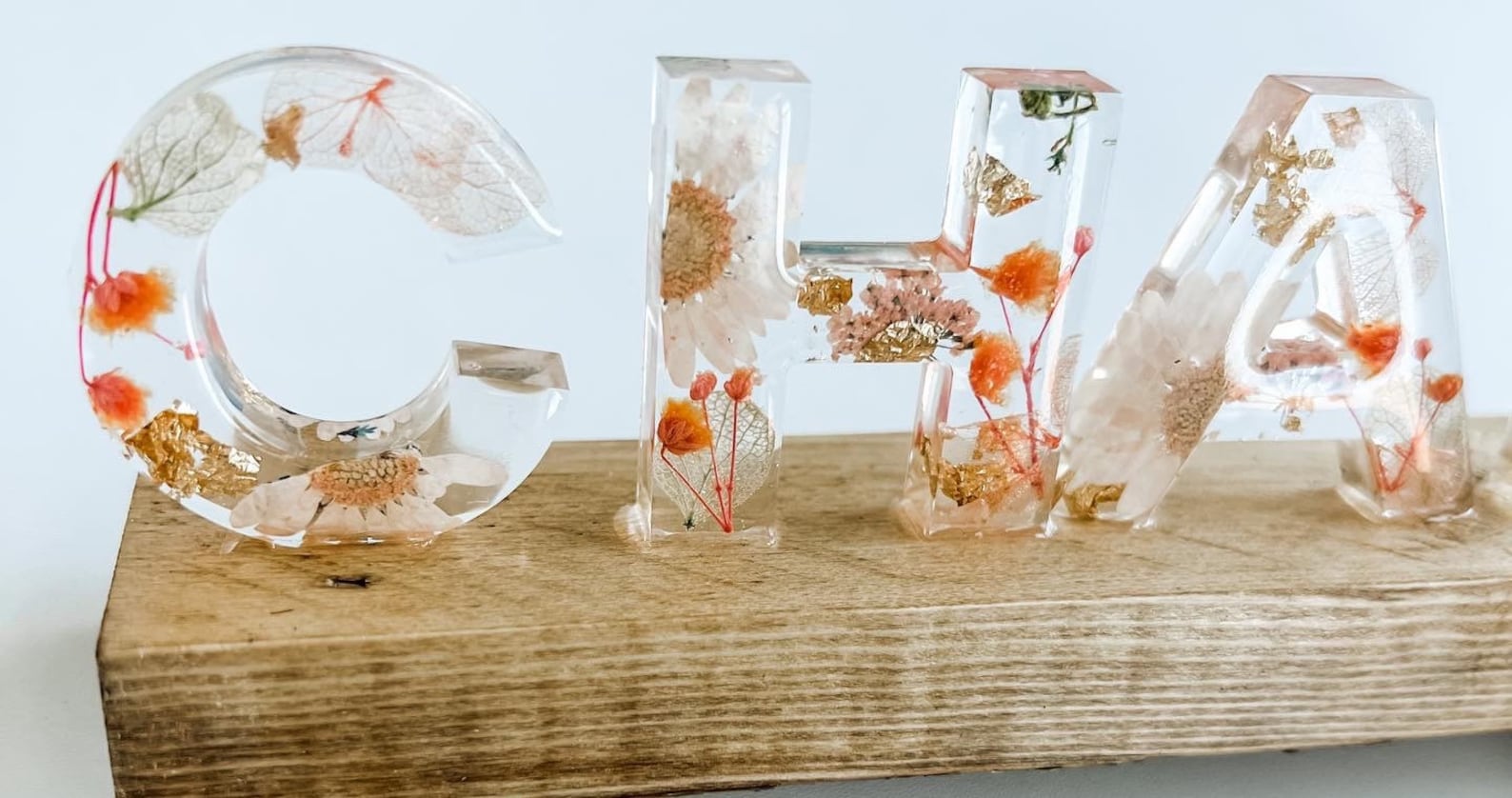 Pressed Flower Resin Name -letters Only - Etsy