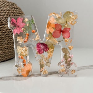 Pressed Flower Resin Letters - Etsy