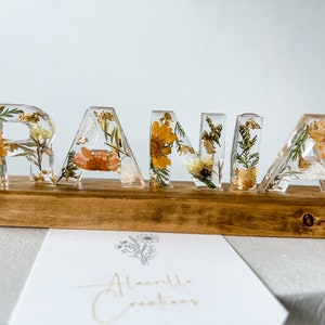 Pressed Flower Resin Name -letters Only - Etsy
