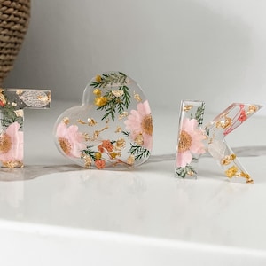 Pressed Flower Resin Name -letters Only - Etsy
