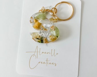 Resin Flower Keychain - Etsy