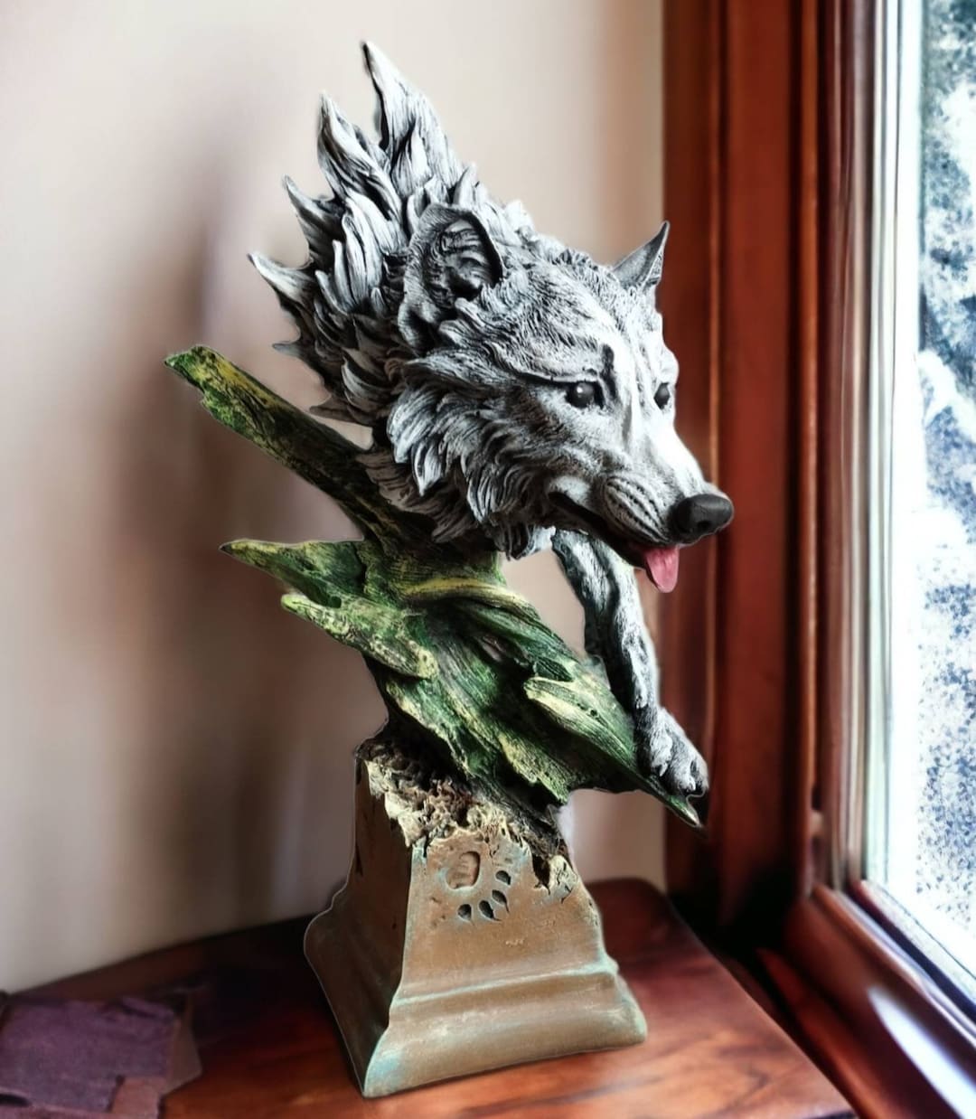 15''38cm Abstract Wolf Sculpture Wolf Art Statue - Etsy