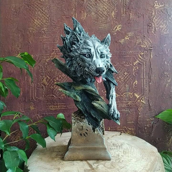 Wolf Sculpture - Etsy