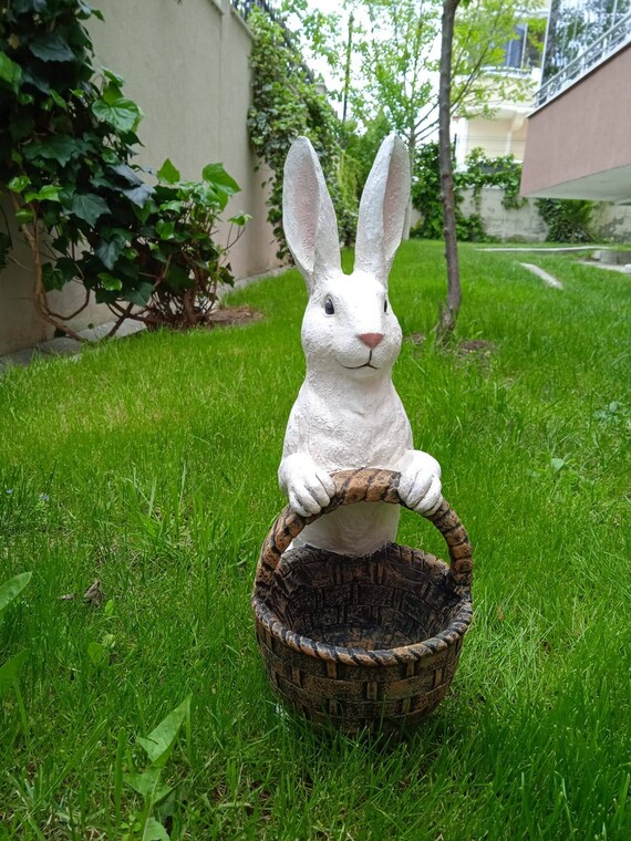 White Rabbit Garden Ornament - Garden Design Ideas