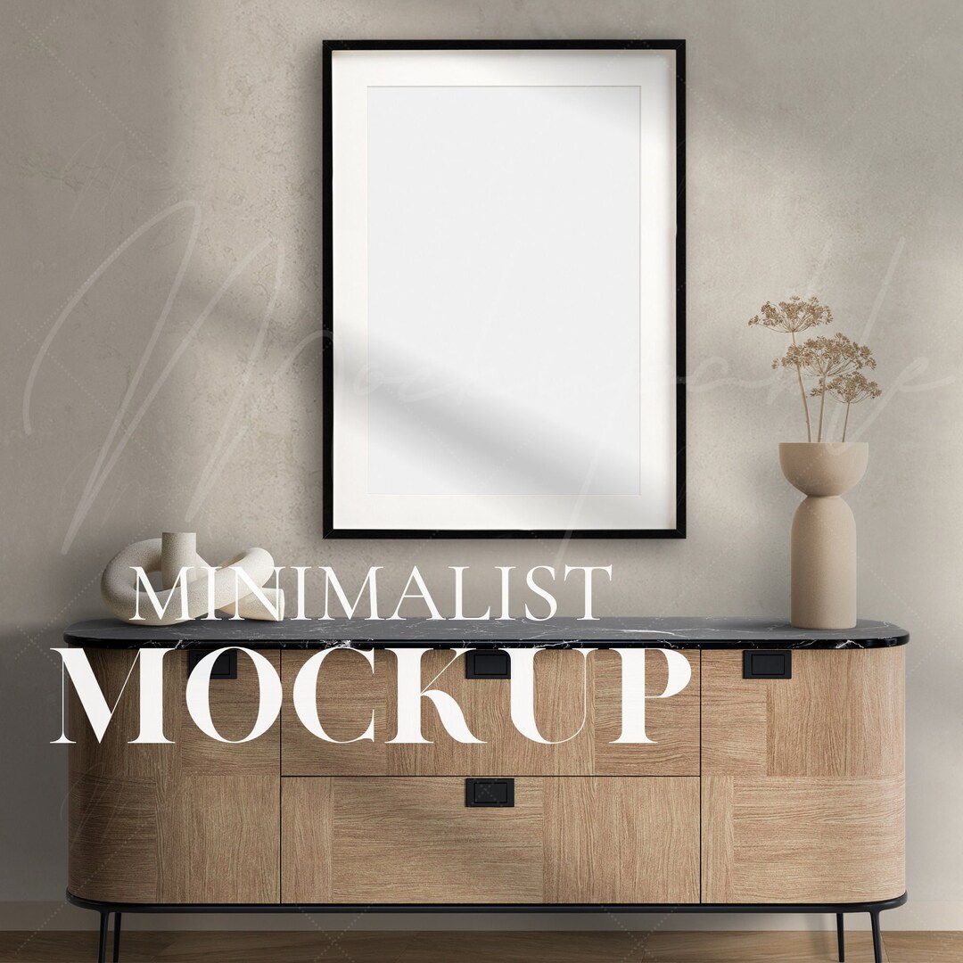 Frame Mockup Art Display Vertical PSD Glass Reflection Realistic ...