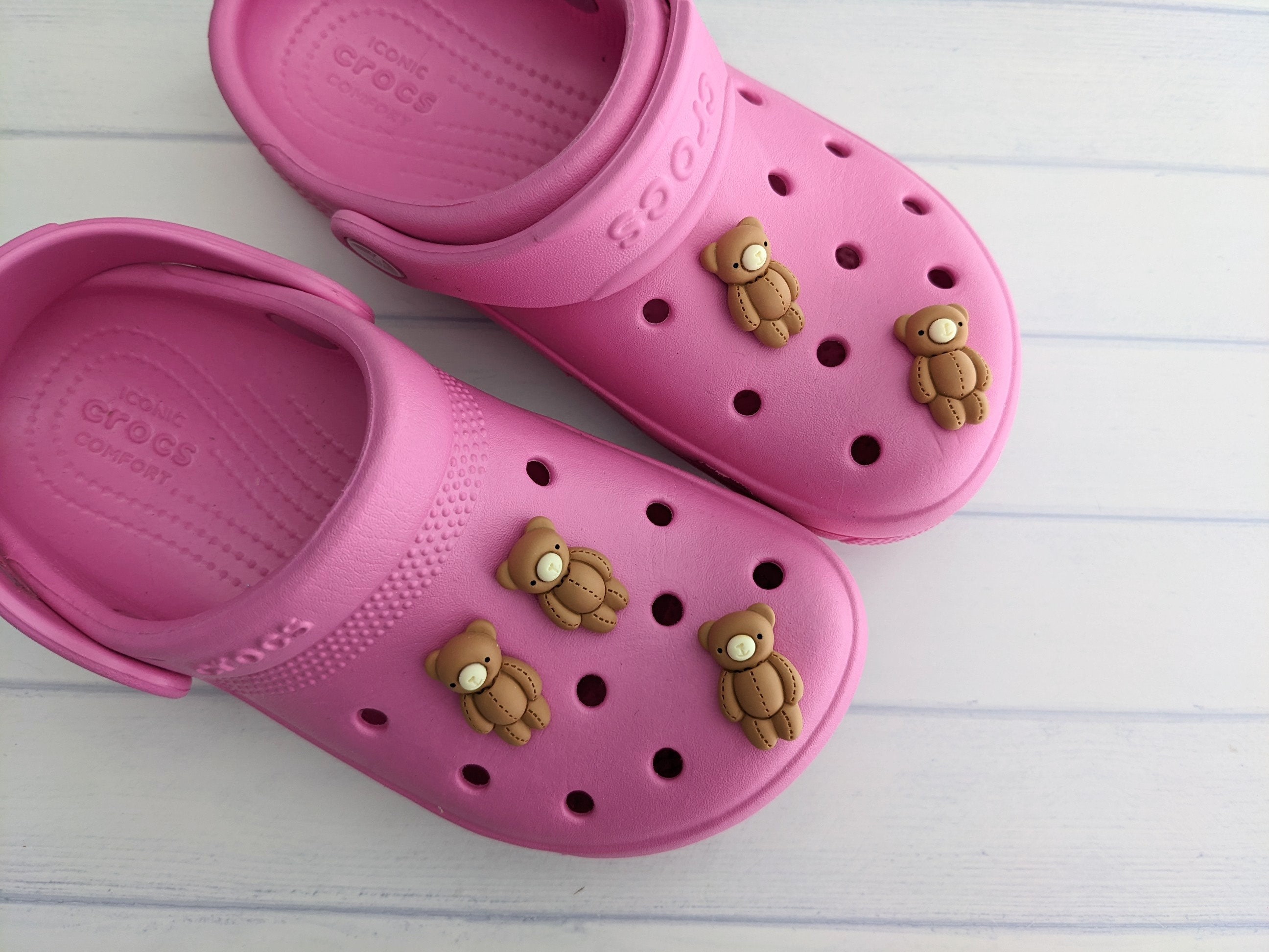 Croc Charm Teddy Bear Brown Bear Crocs Charm Teddy Shoe - Etsy