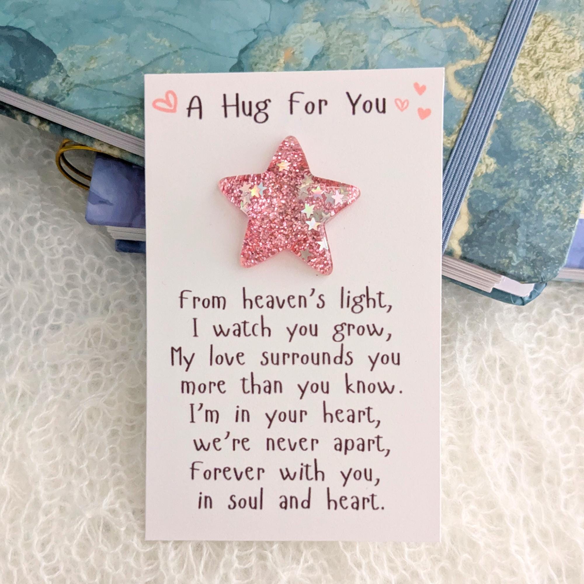 Glitter Star Pocket Hug, Letter From Heaven, Pocket Pal From Heaven for ...