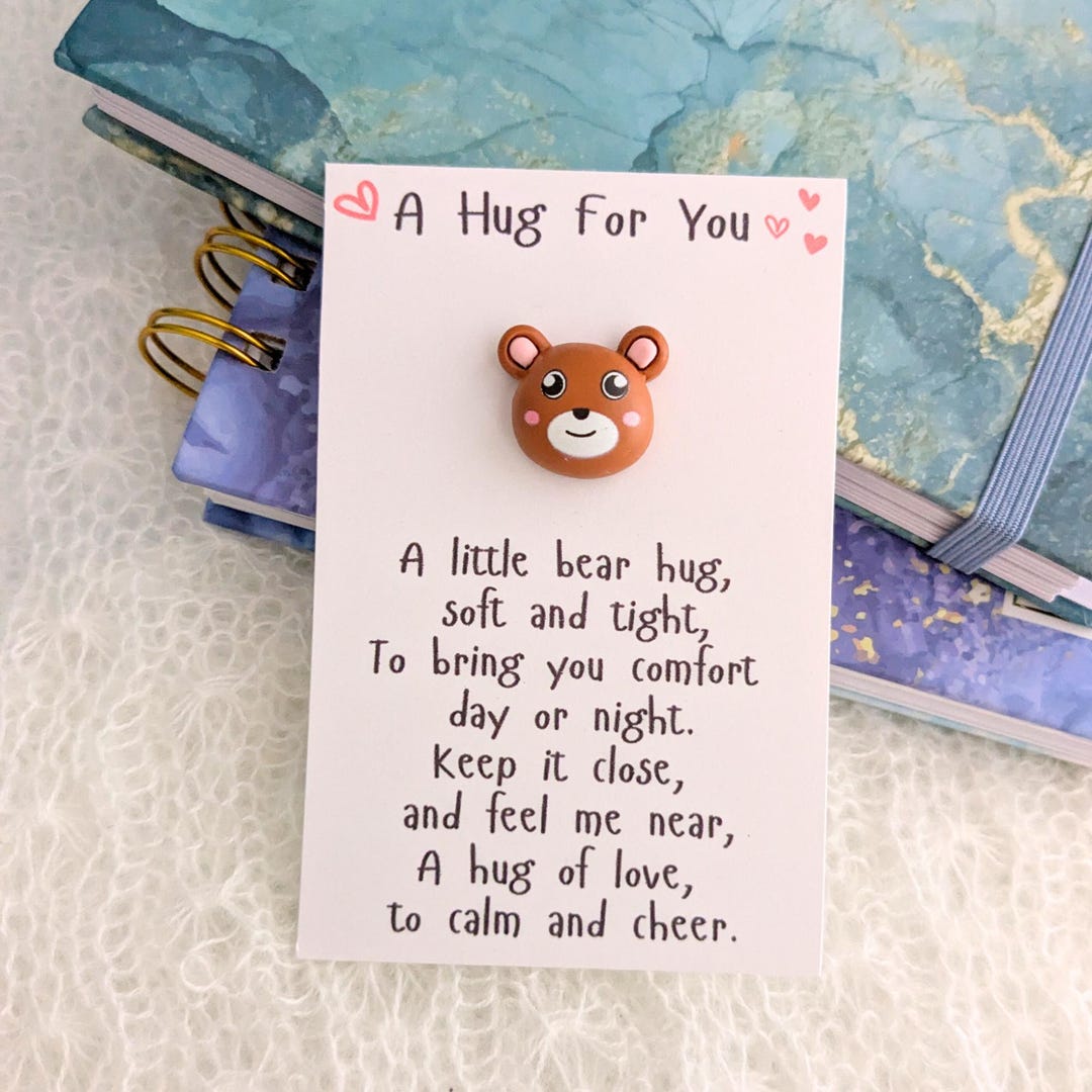 Little Bear Pocket Hug, Little Big Bear Hug, Good Luck Charm, Worry ...