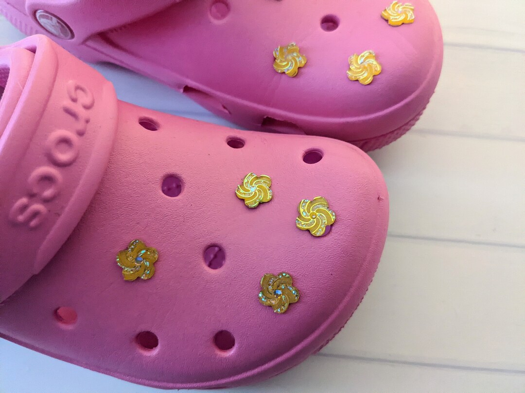 Mini Yellow Star Shoe Charm Croc Charm Dainty Glitter Star - Etsy